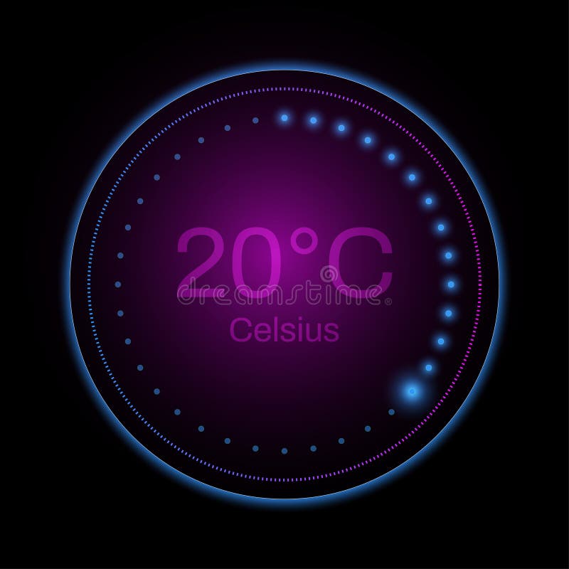 Thermostat Regulator. Climate Control Knob with Progress Bar ...