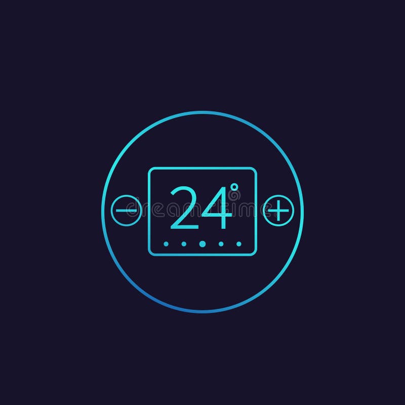 Thermostat, Temperature Control Vector Stock Vector - Illustration of ...