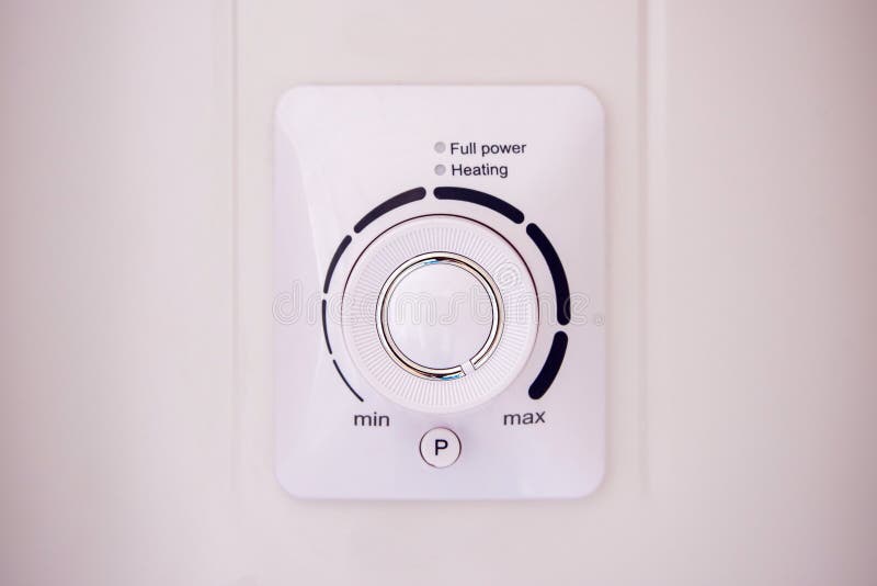 Thermostat Temperature Control Unit White. Boiler Heating Switch Stock ...