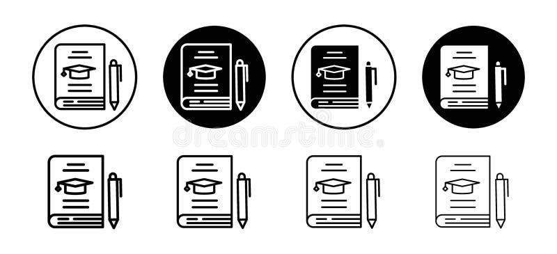 Thesis Vector Icon Set Collection. Thesis Outline Flat Icon Stock ...