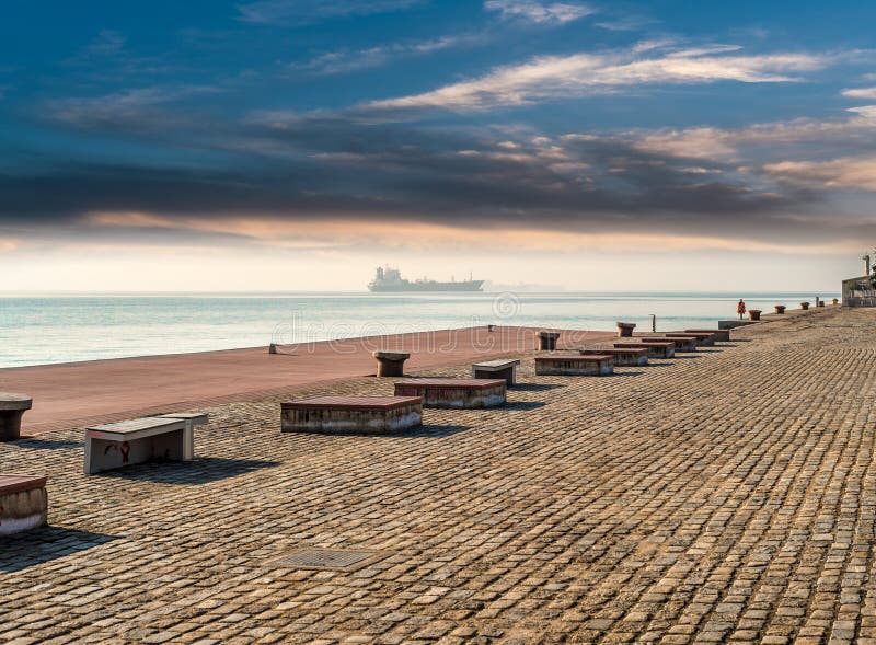 Thessaloniki Port View of the Sea Stock Image - Image of thessaloniki ...