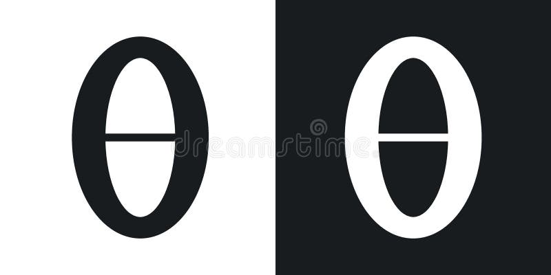 Theta Icon Isolated on White Background Stock Vector - Illustration of ...
