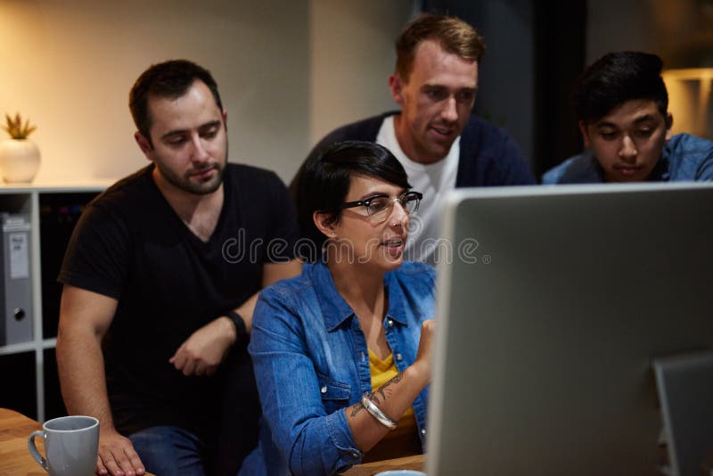 Theyre All on Set on Productivity. Employees Working in an Office at ...