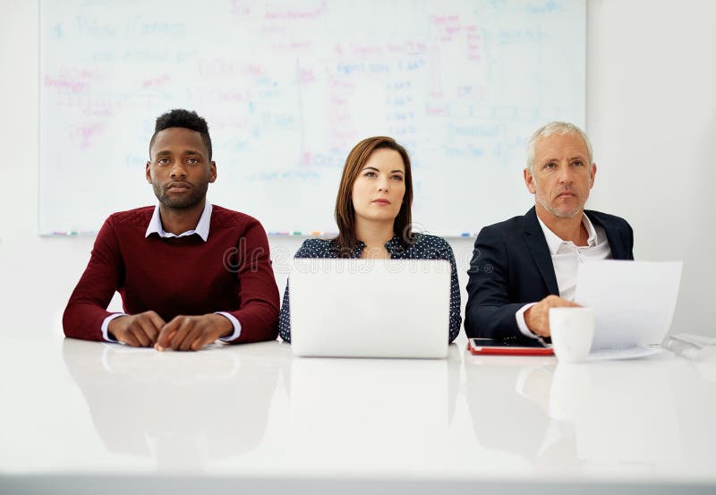 Theyre Focused on the Presentation. a Group of Business Colleagues ...