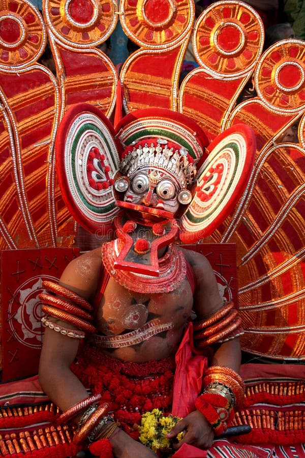 Theyyam stock image. Image of hindu, artist, indian, masked - 12802019