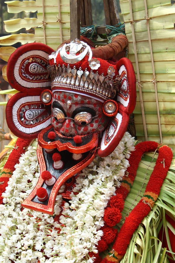 Theyyam faces stock photo. Image of colour, kavu, artform - 12802234