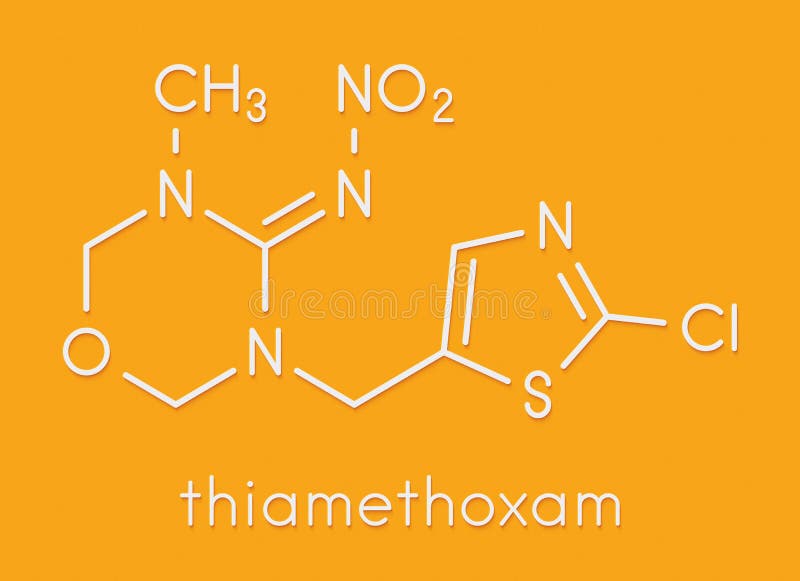 Thiamethoxam Insecticide Molecule Neonicotinoid Class. Skeletal Formula ...