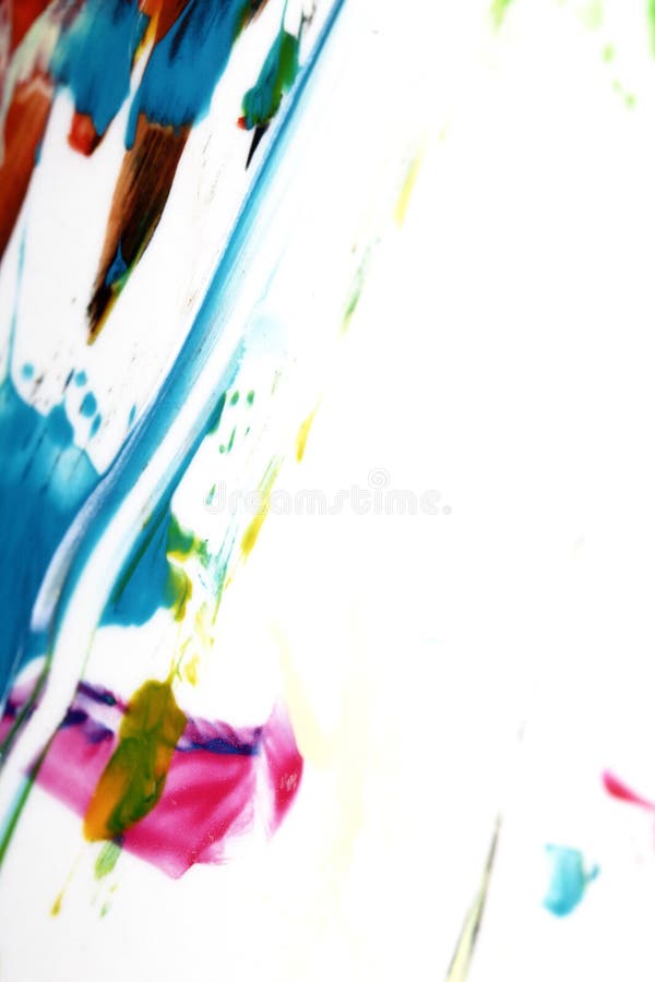 Thick Acrylic Paint Splatters Thin Lines White Background Stock Photos ...