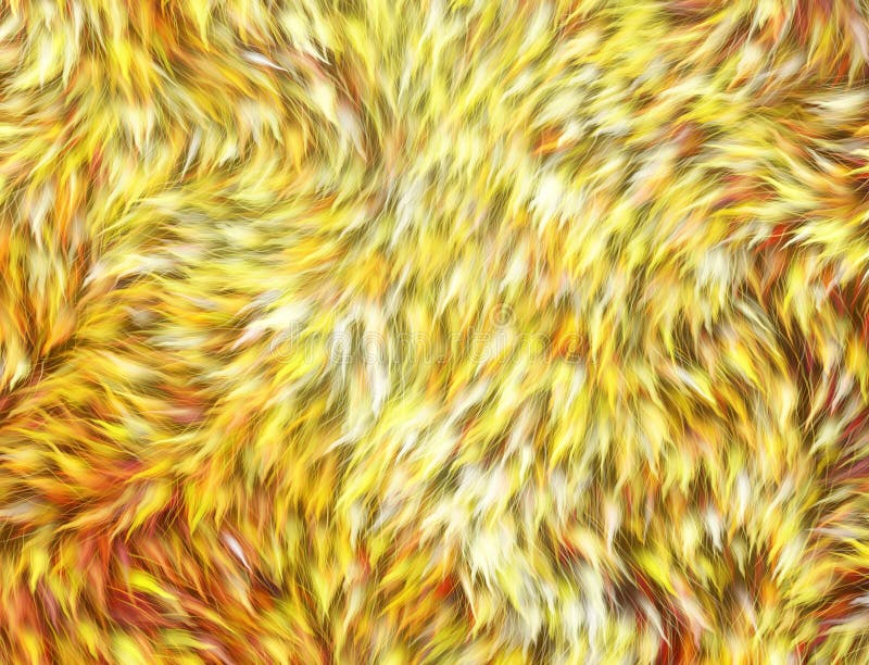 Thick Animal Warm Yellow Hair Texture Stock Photo - Image of ...