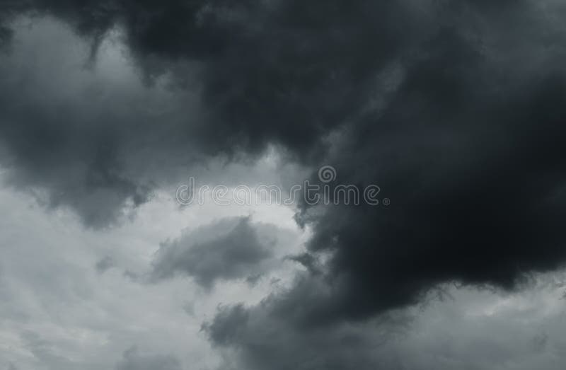 Thick Black Clouds Covered the Sky Stock Photo - Image of abstract, thunderstorm: 206975950