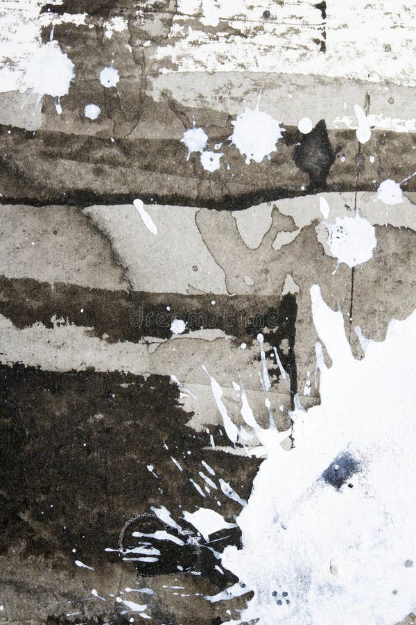 Thick Black Red and White Ink and Paint Splatters and Lines Abstract ...