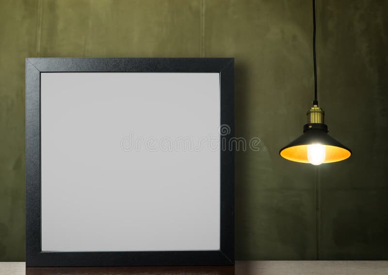 Thick Blank Photo Frame Ceiling Light Stock Photo - Image of design ...