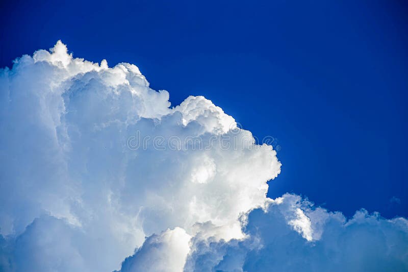 Thick Blanket of Cumulus Clouds in the Azure Sky Stock Photo - Image of ...