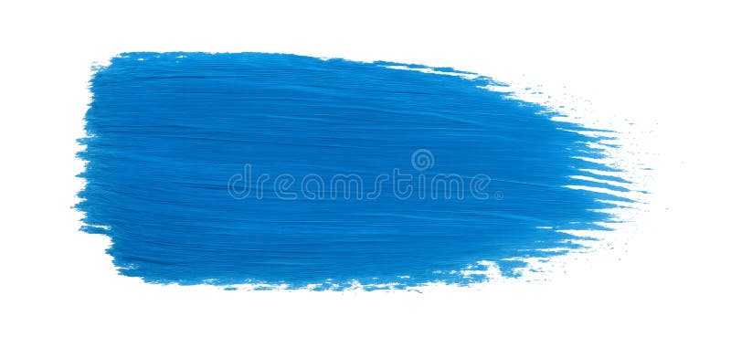 Thick Blue Acrylic Paint Spreading Across Transparent Surface Stock ...