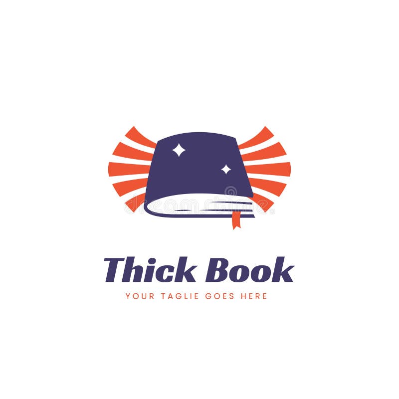 Thick Book Logo Icon Simple Stock Vector - Illustration of literature ...