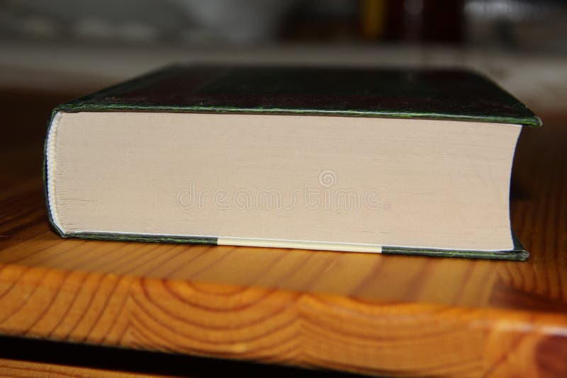 Thick Book Lying on the Table Stock Image - Image of lying, brown ...