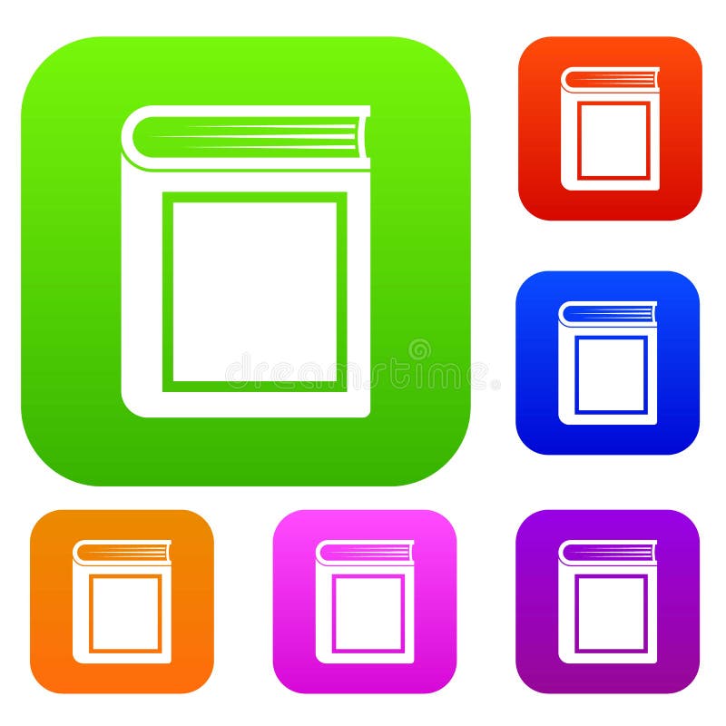 Thick book set collection stock vector. Illustration of collection ...