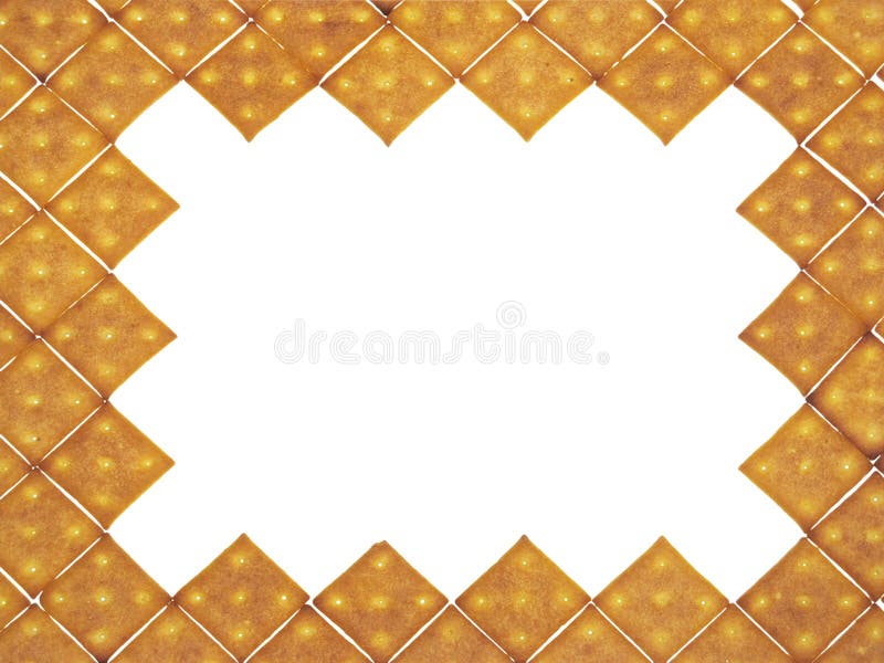 Thick border of crackers stock photo. Image of cookies - 10577782