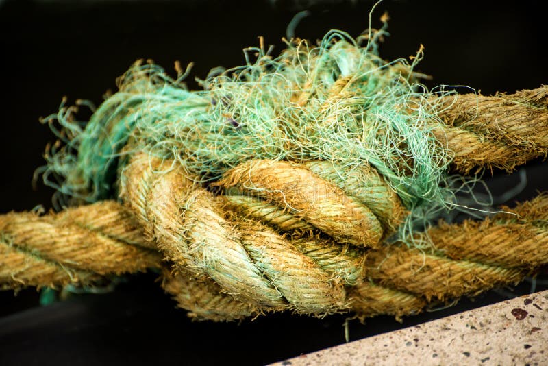 Thick, braided ship rope stock photo. Image of mooring - 132005748