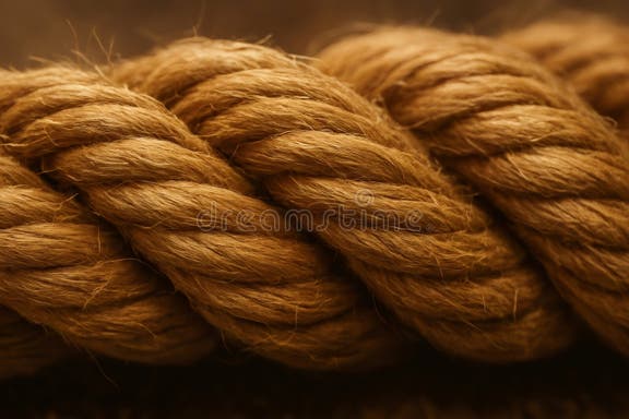 Thick Brown Rope Creating Beautiful Curves and Textures Stock Photo ...
