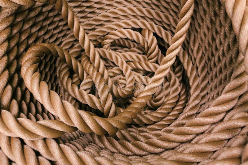 Rope rolled up in spiral stock image. Image of curled - 32363443