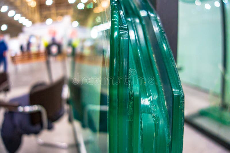 Thick, Bulletproof Glass. Side View Stock Photo - Image of demolished ...