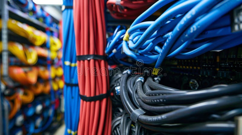 Thick Bundles of Cables Connecting Various Machines and Components ...