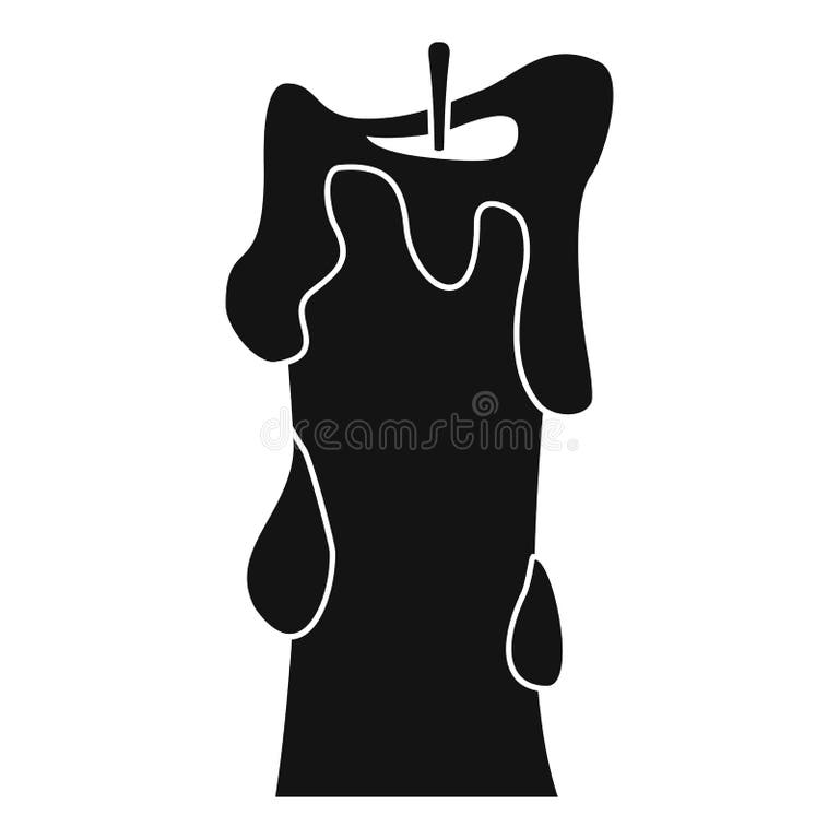 Thick Candle Icon, Simple Style Stock Vector - Illustration of ...