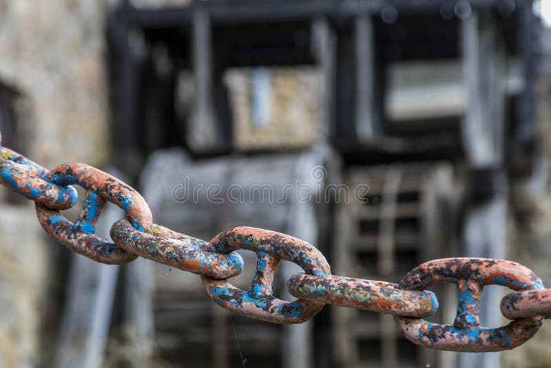 A thick chain stock image. Image of steel, rust, link - 99441485