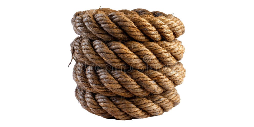Thick Coil of Rope Isolated on Transparent Background Stock Image ...