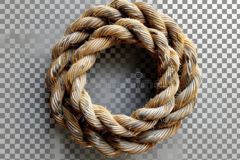 Thick Coiled Rope in Circular Shape Isolated Transparent Background ...