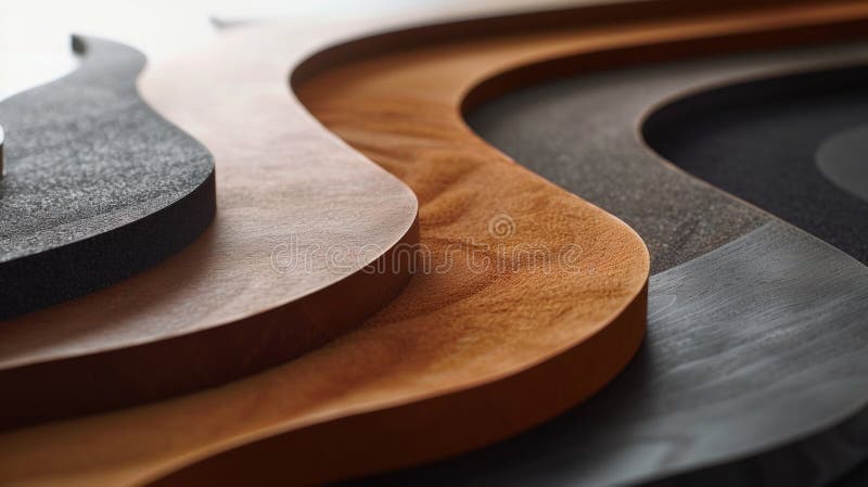 Thick Curved Panels Made of Composite Materials Sit Side by Side Each ...