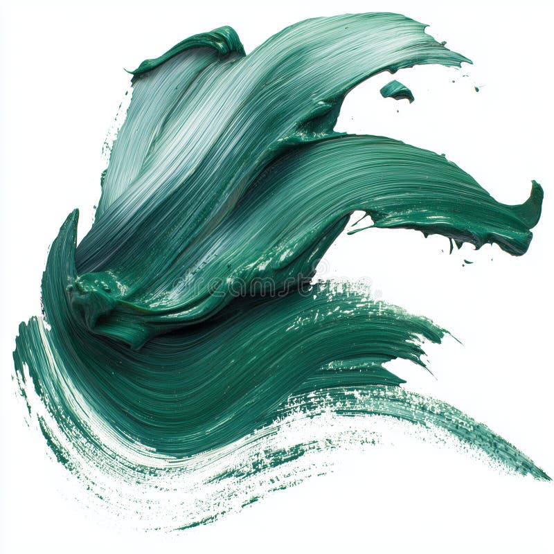 Dark Green Paint Stroke. AI Generate Stock Image - Illustration of sweeping, sketch: 405465739