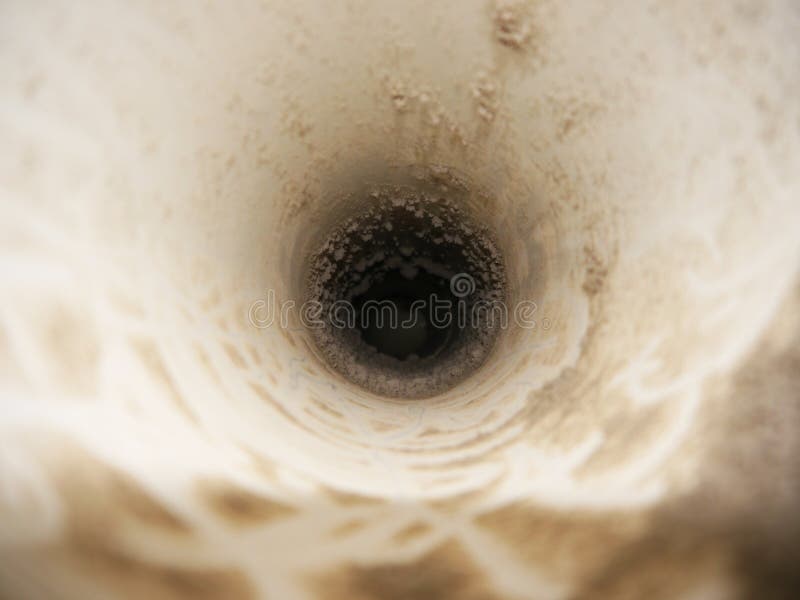 Thick Dust Inside PVC Ventilation Pipe Front View Stock Photo - Image ...