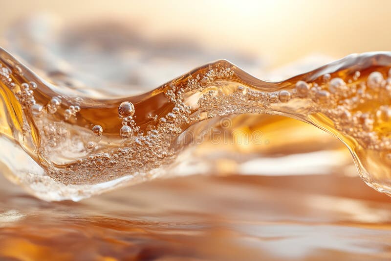 Thick, Flowing Patterns of Molten Amber Catch Light Beautifully ...