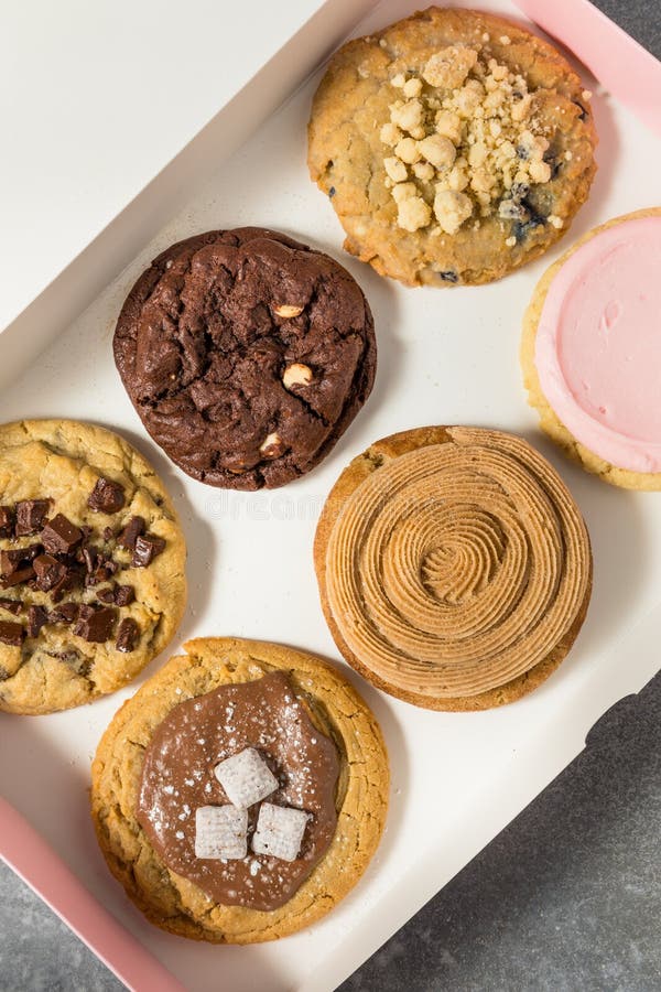 Thick Gourmet Crumble Cookies Stock Photo - Image of crunchy, homemade ...