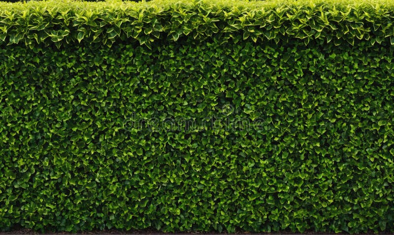 A Thick, Green Hedge Grows in a Garden Stock Photo - Image of botany ...