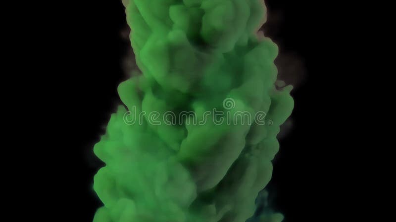 Thick Green Smoke Falling Down Stock Video - Video of abstract, bright ...