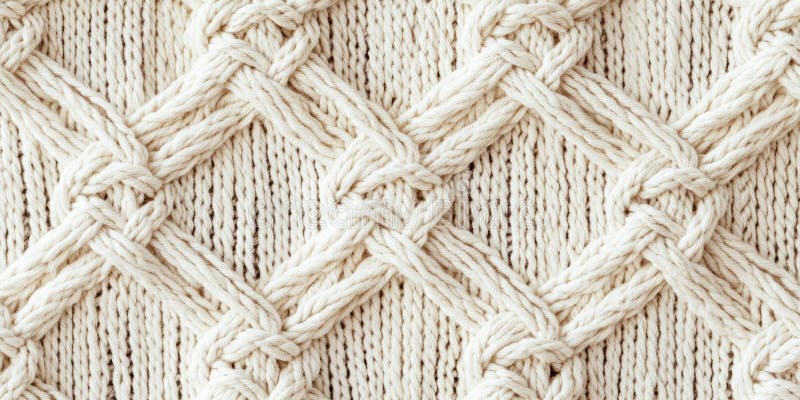 A Thick, Handwoven Macrame Fabric Texture Background in Off-white. the ...