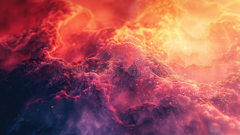 A Thick, Hazy Cloud Filled with Dense Smoke in Shades of Red and Yellow ...