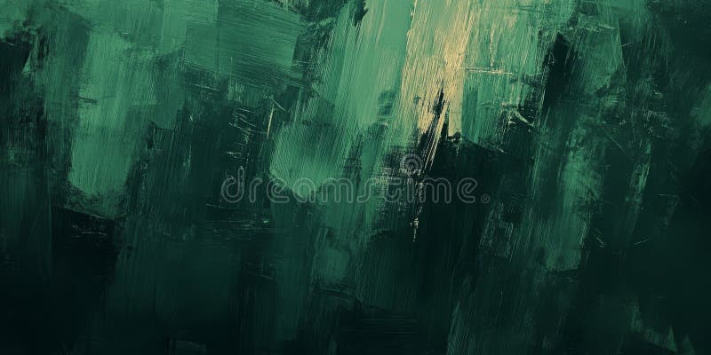 Thick, Heavy Brushstroke Texture in Dark Greens and Earthy Browns ...