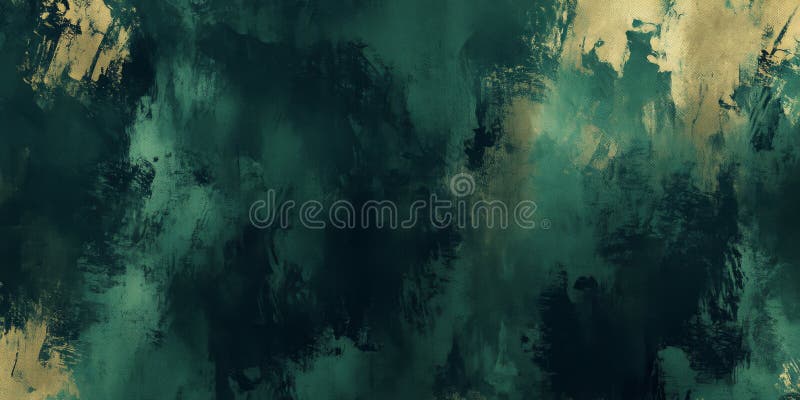 Thick, Heavy Brushstroke Texture in Dark Greens and Earthy Browns ...