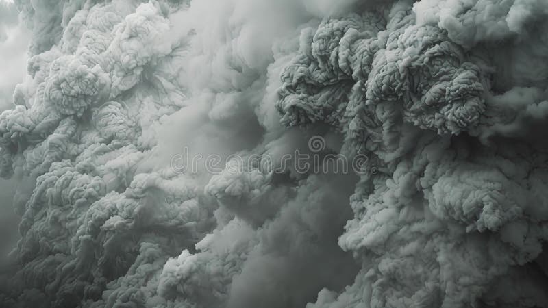 Thick and Heavy Clouds of Ash Being Swept Up in a Deadly Vortex Stock ...