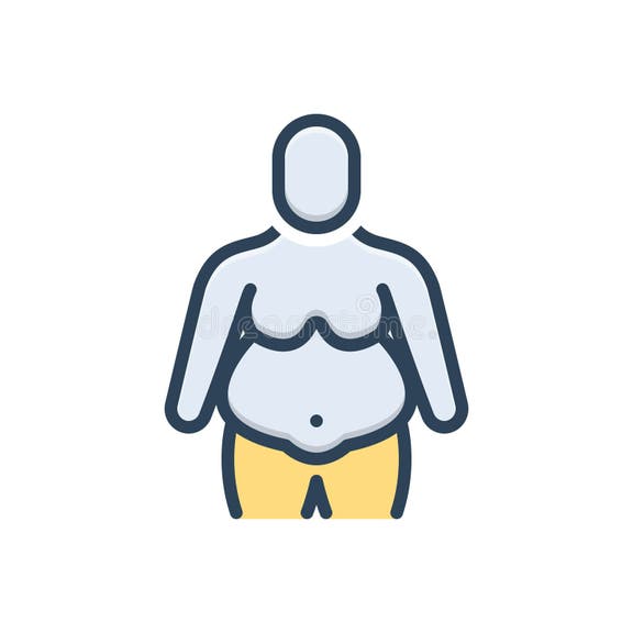 Color Illustration Icon for Thick, Fat and Plump Stock Vector ...