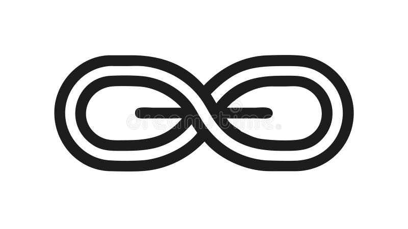 Thick Infinity Loop Symbol Outline Icon, Vector Design Generative AI ...