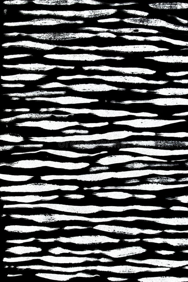 Thick Ink Pen Black Lines on White Background Zebra Skin Barcode Shapes ...