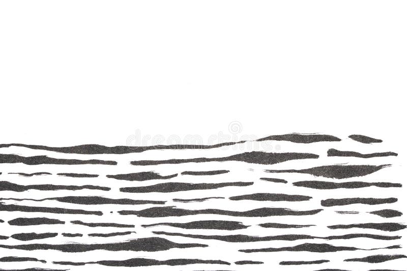 Thick Ink Pen Black Lines on White Background Zebra Skin Barcode Shapes ...