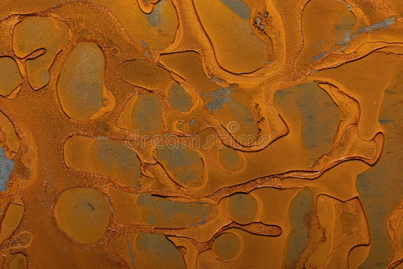 Thick Layer of Orange Rust on Weathered Steel Surface Stock Photo ...