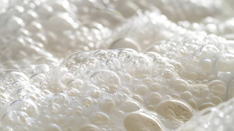 A Thick Layer of Tightly Packed Bubbles Resembling a Soft Cloud with a ...