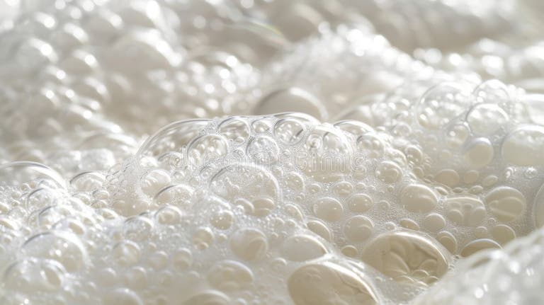 A Thick Layer of Tightly Packed Bubbles Resembling a Soft Cloud with a ...